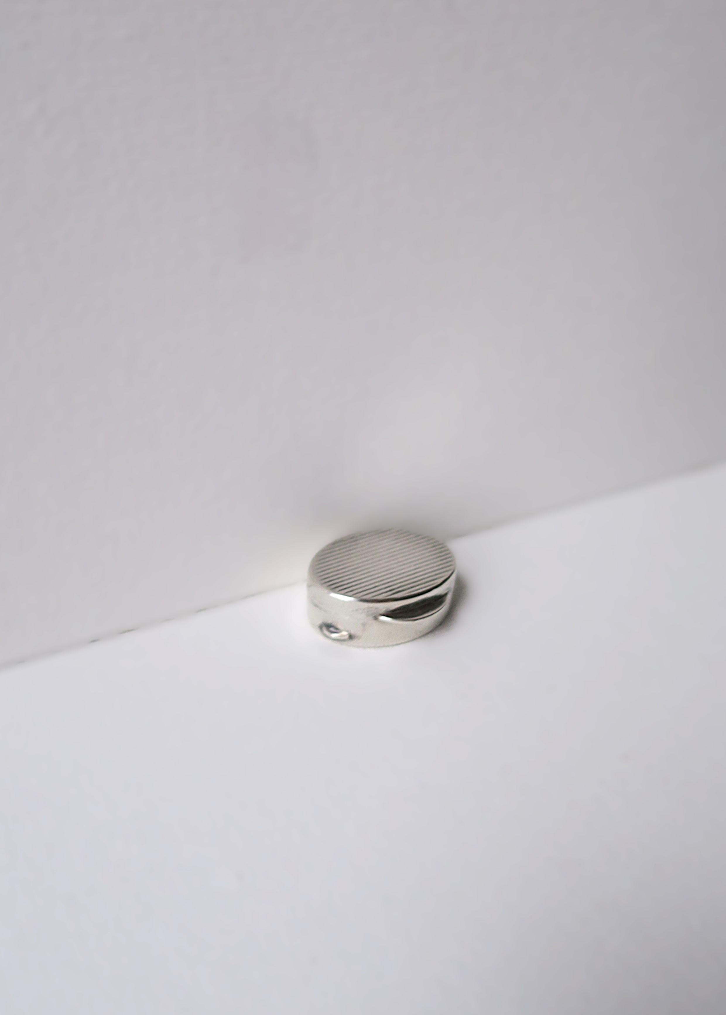 Sterling Silver Pill Box For Sale at 1stDibs