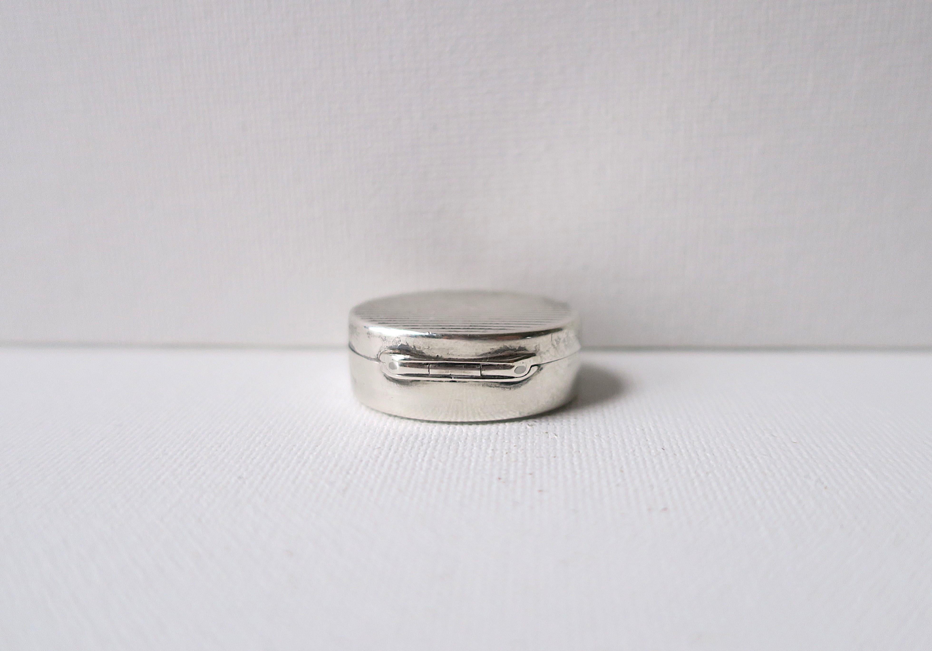 Sterling Silver Pill Box For Sale at 1stDibs