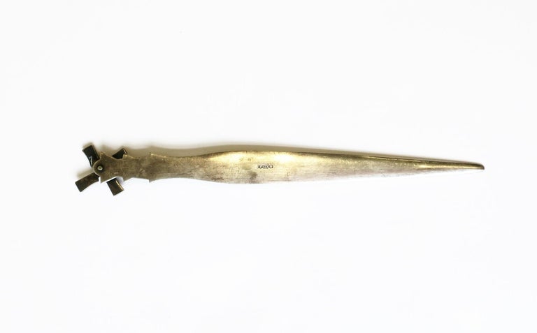 Art Nouveau Sterling Silver Plate Windmill Letter Opener for KLM ...