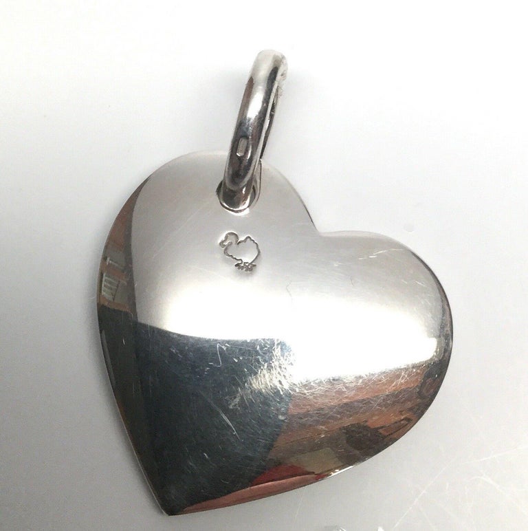 Sterling Silver Pomellato Dodo Heavy Sterling Silver Heart Pendant ...
