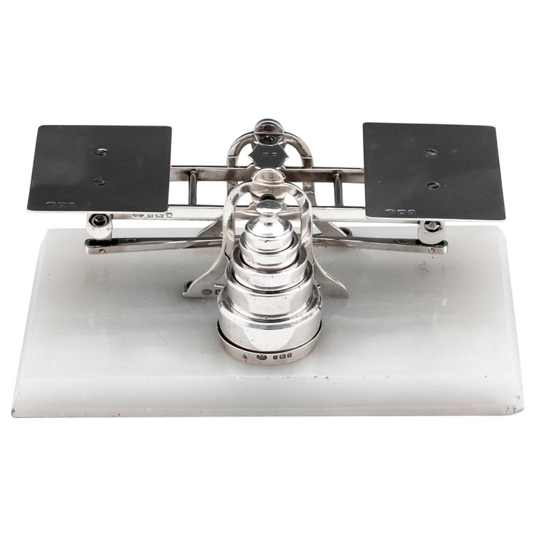 Sterling Silver Postal Scales George Betjemann and Sons at 1stDibs