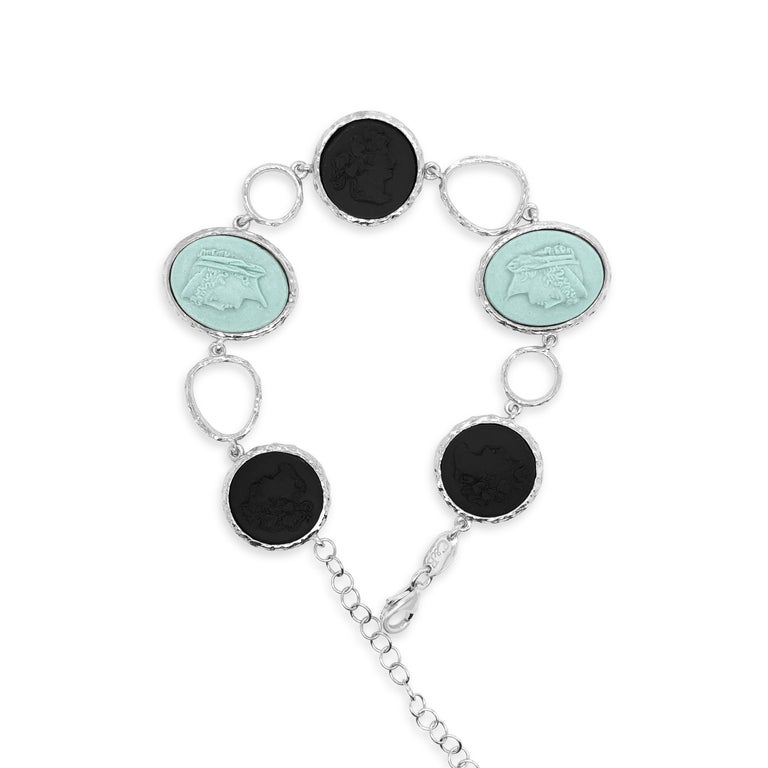 Sterling Silver Profile of Women in Ancient Rome Cameo Bracelet For ...