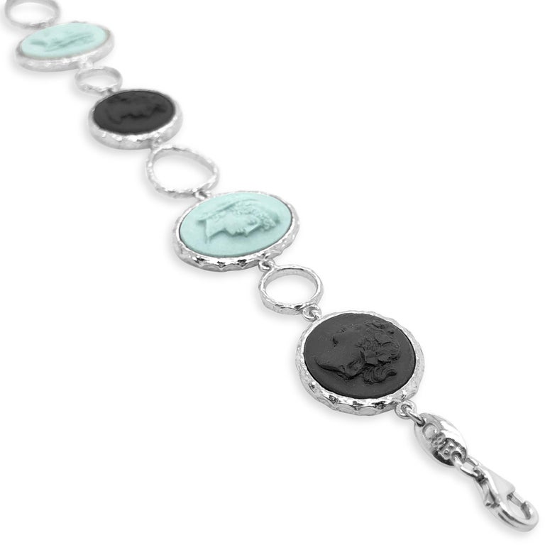 Sterling Silver Profile of Women in Ancient Rome Cameo Bracelet For ...