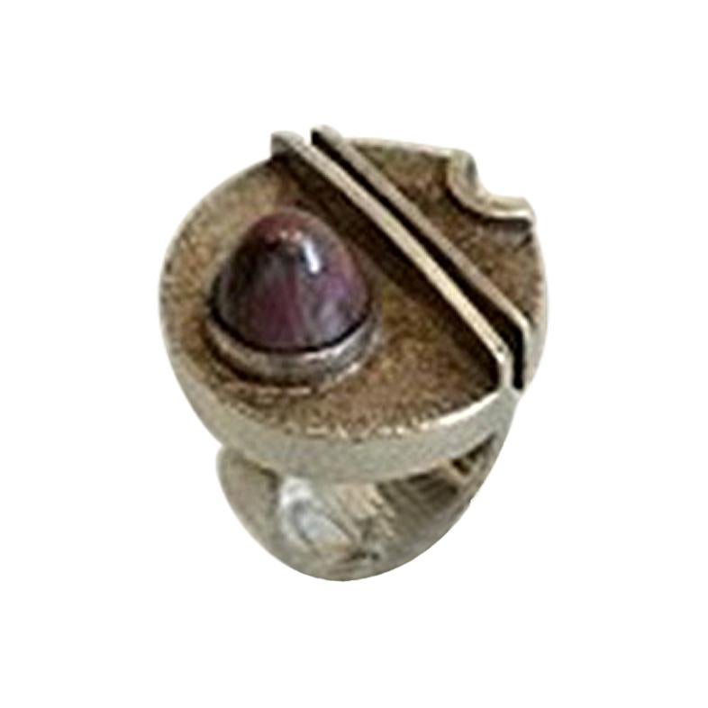 Sterling Silver Ring with Pink Stone MPC from M.P. Christoffersen ...