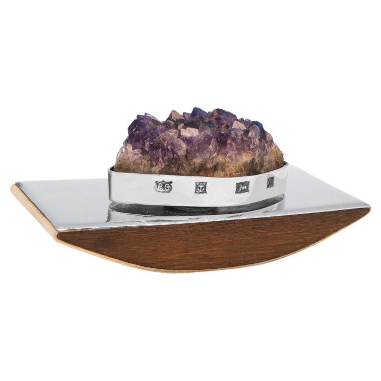 Modernist, Sterling Silver Rocker Blotter, Amethyst Crystal, Peter ...
