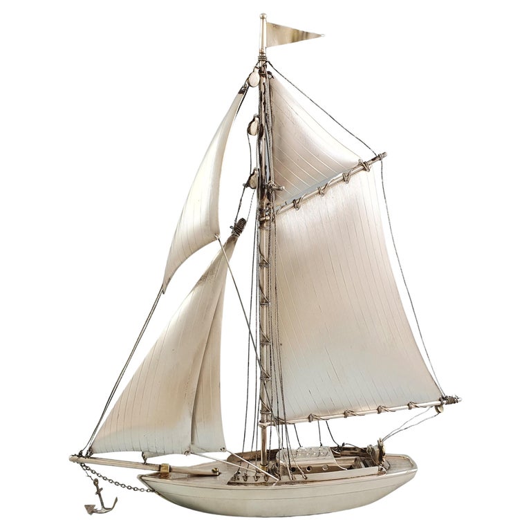 Sterling Silver Sailing Boat Boat For Sale at 1stDibs