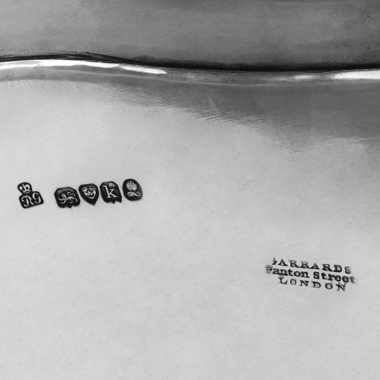 Large Heavy 22 Inch Diameter Antique Sterling Silver Salver by Robert ...