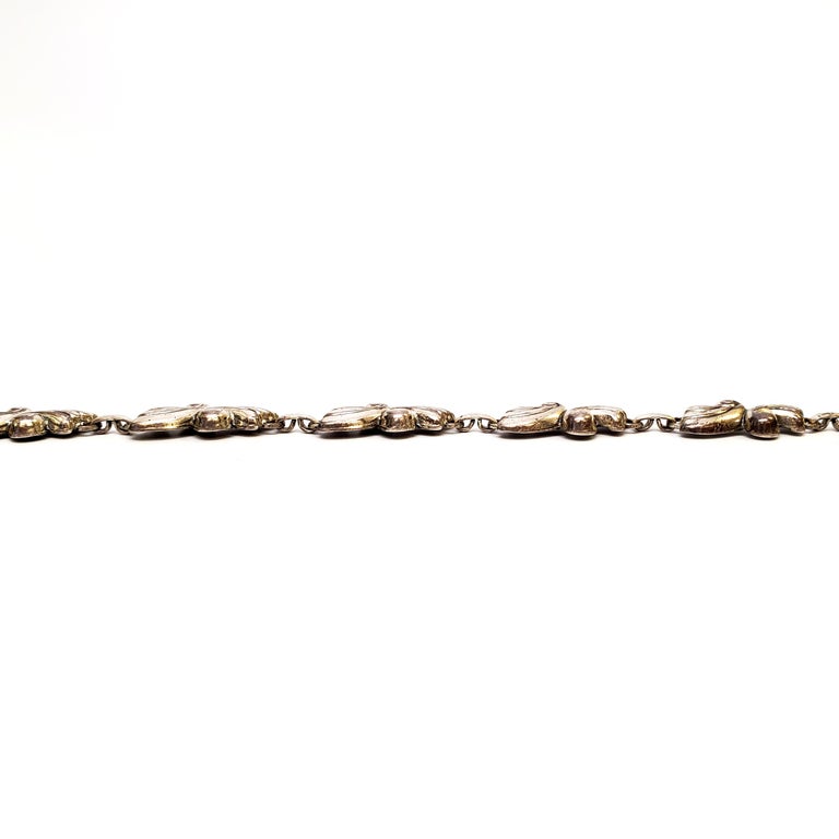 Sterling Silver Scroll Link Necklace at 1stDibs | scroll link chain