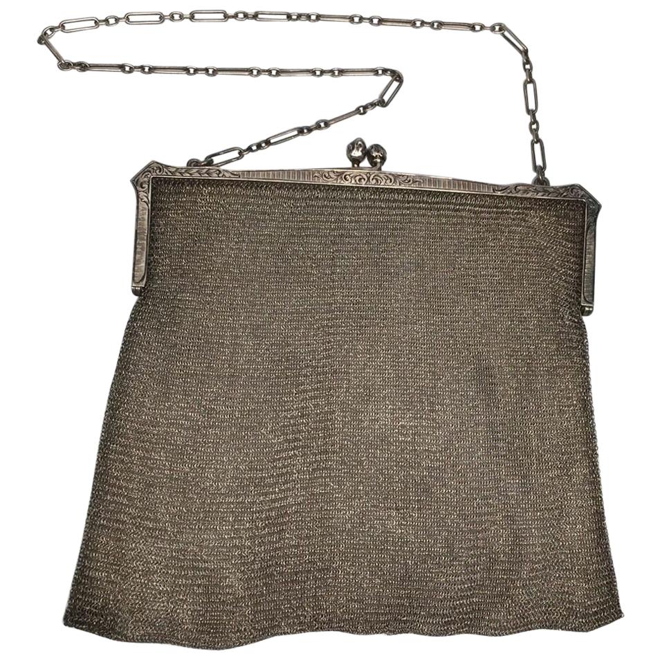 Antique Silver Chainmail Purse - For Sale on 1stDibs