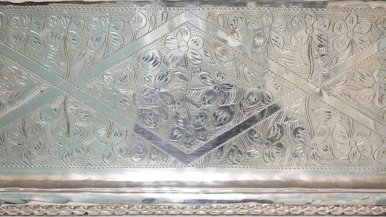 Sterling Silver Serving Engraved Plater For Sale at 1stDibs