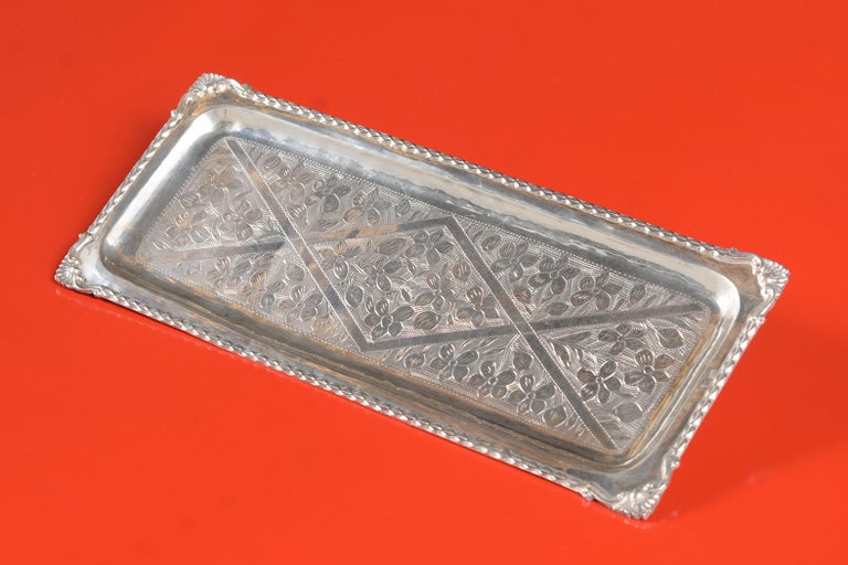 Sterling Silver Serving Engraved Plater For Sale at 1stDibs