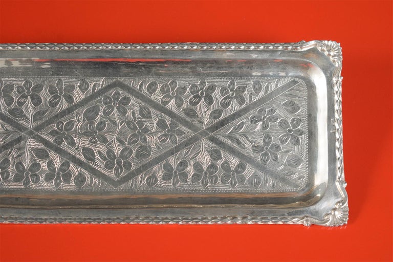 Sterling Silver Serving Engraved Plater For Sale at 1stDibs