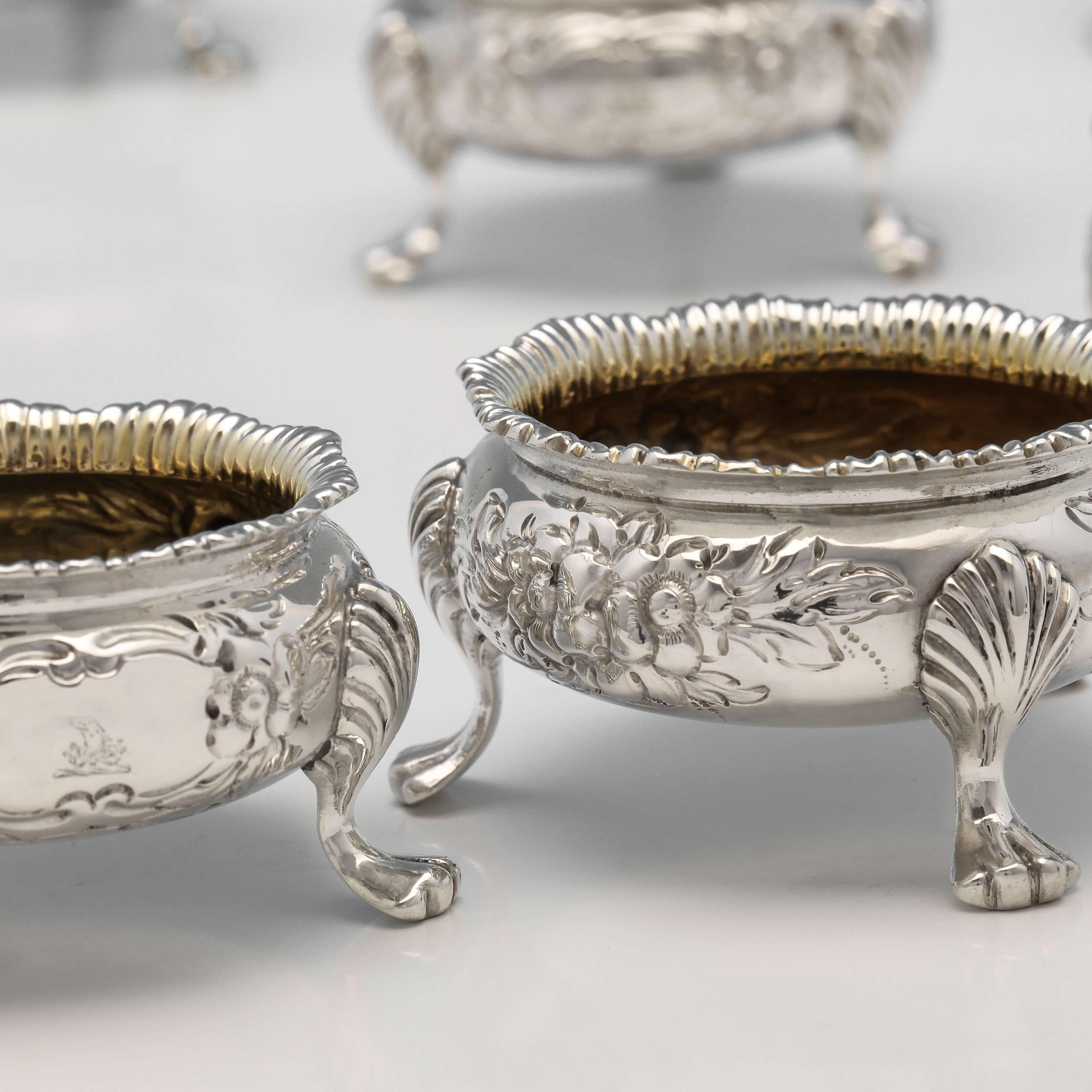 Sterling Silver Set of 10 Salt Cellars at 1stDibs