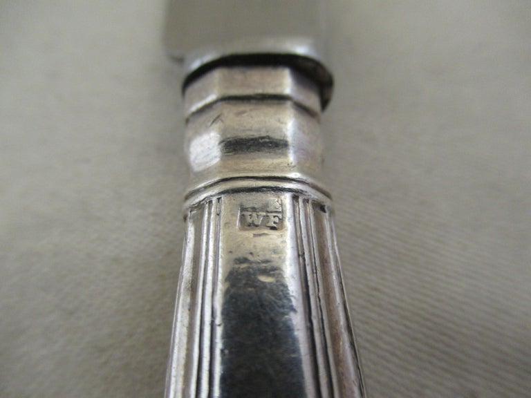 Sterling Silver Set of 6 Kings Pattern Dessert Knives Hallmarked ...