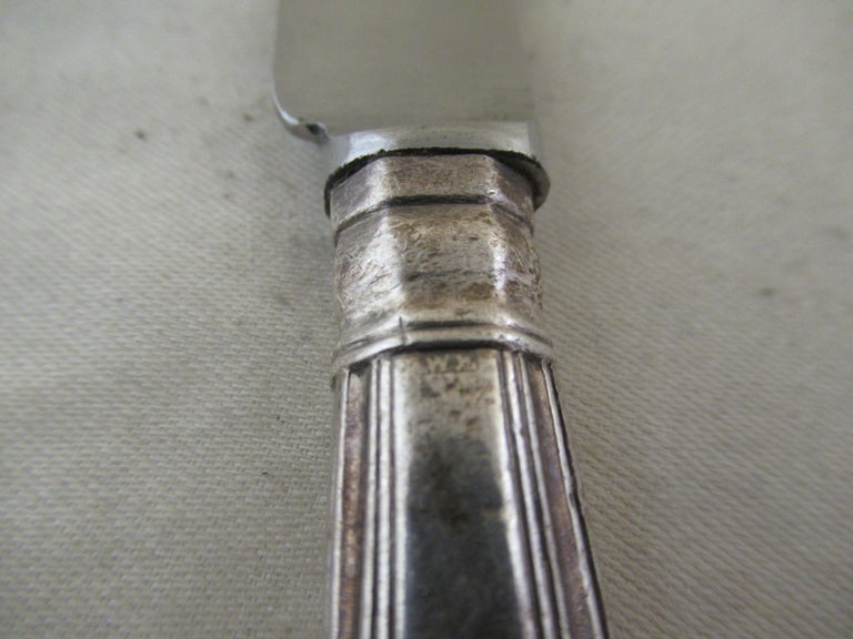 Sterling Silver Set of 6 Kings Pattern Dessert Knives Hallmarked ...