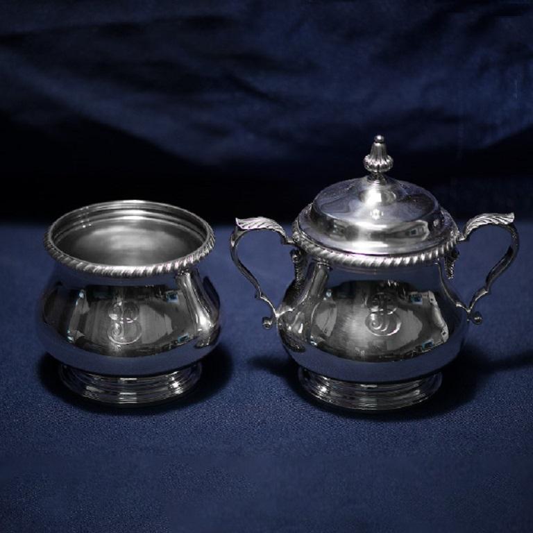 Sterling Silver Set with Tray, English Gadroon Pattern by Gorham 6 ...