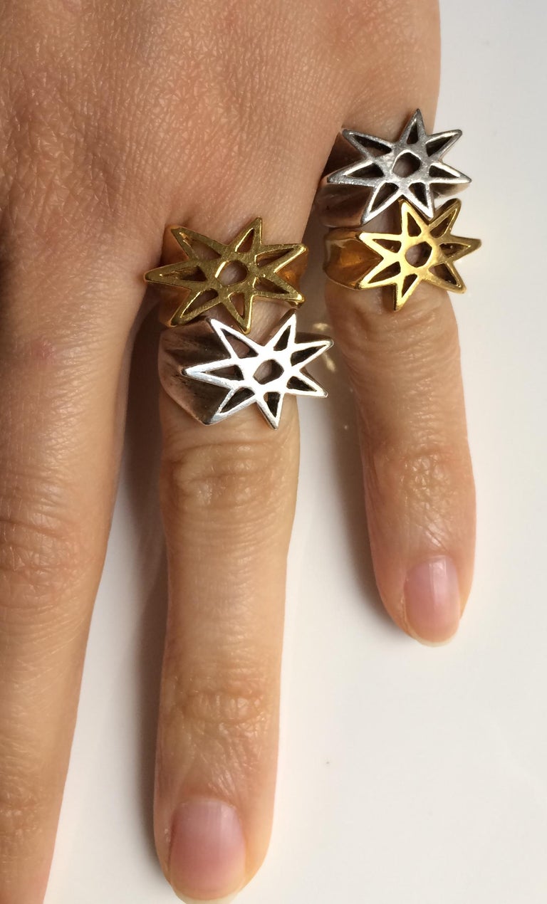 Customizable Sterling Silver Seven Pointed Star Ring Vitriol For Sale ...