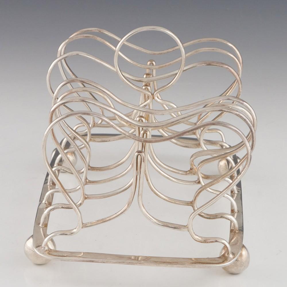 Sterling Silver Six Division Toast Rack London 1810 For Sale at 1stDibs