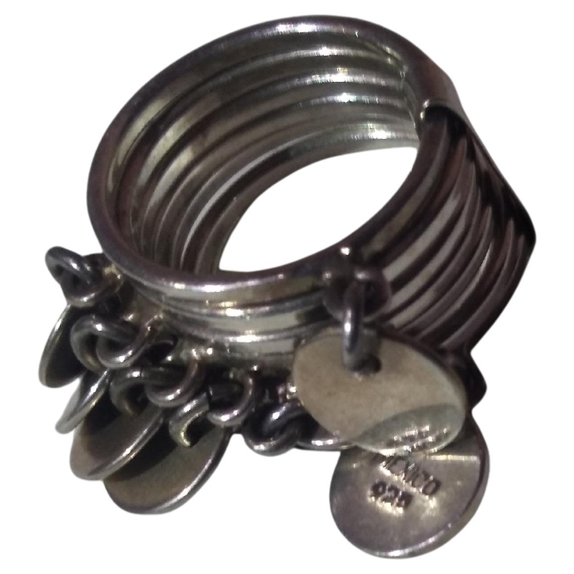 Sterling Silver Sun Dial Dual Disc Pendant For Sale at 1stDibs