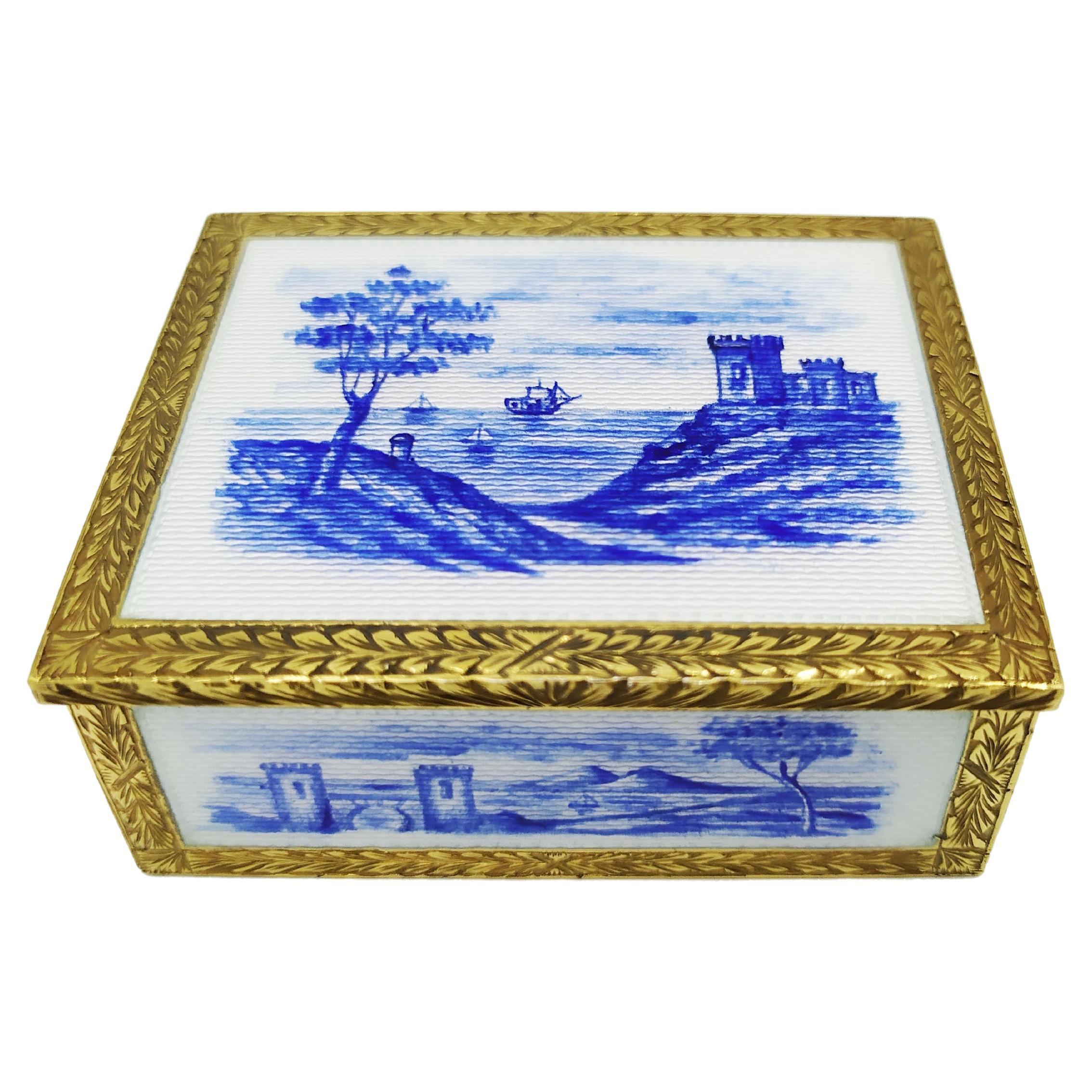 Snuff Box Art Deco Design Sterling Silver Salimbeni For Sale at 1stDibs