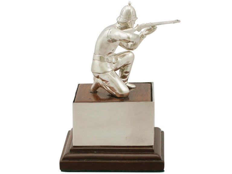 Vintage 1966 Sterling Silver Soldier Presentation Trophy For Sale at ...
