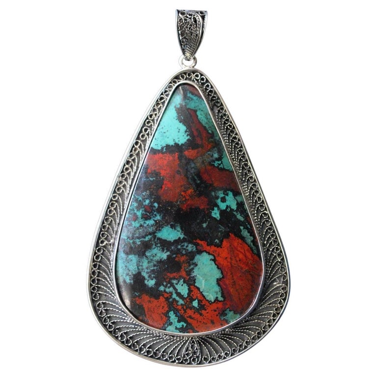 Contemporary Sterling Silver Sonoran Sunset Pendant For Sale at 1stDibs