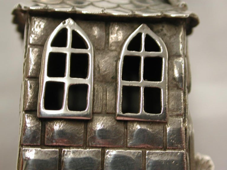 Sterling Silver Spice Box Depicting “Fiddler on the Roof” at 1stDibs