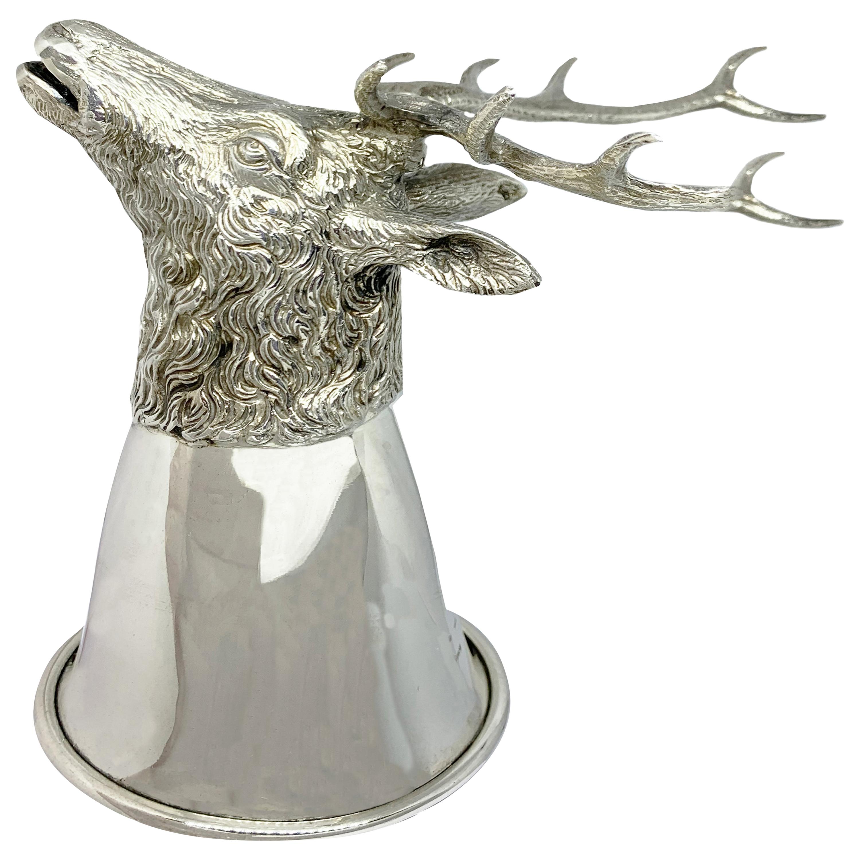 Solid Silver Fallow Deer Figurine Vintage, 1970s For Sale at 1stDibs