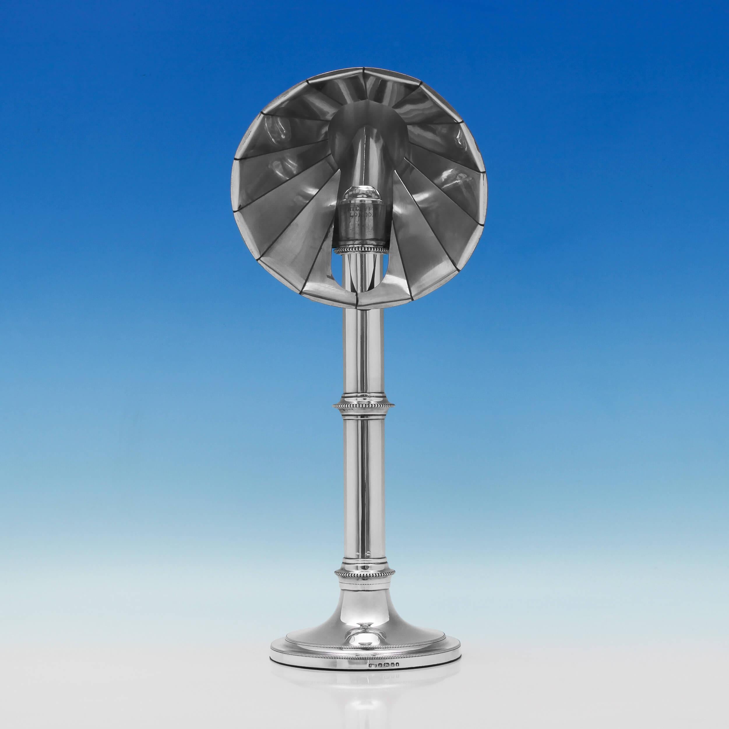 Aesthetic Period Antique Sterling Silver Student Lamp from 1879 at 1stDibs