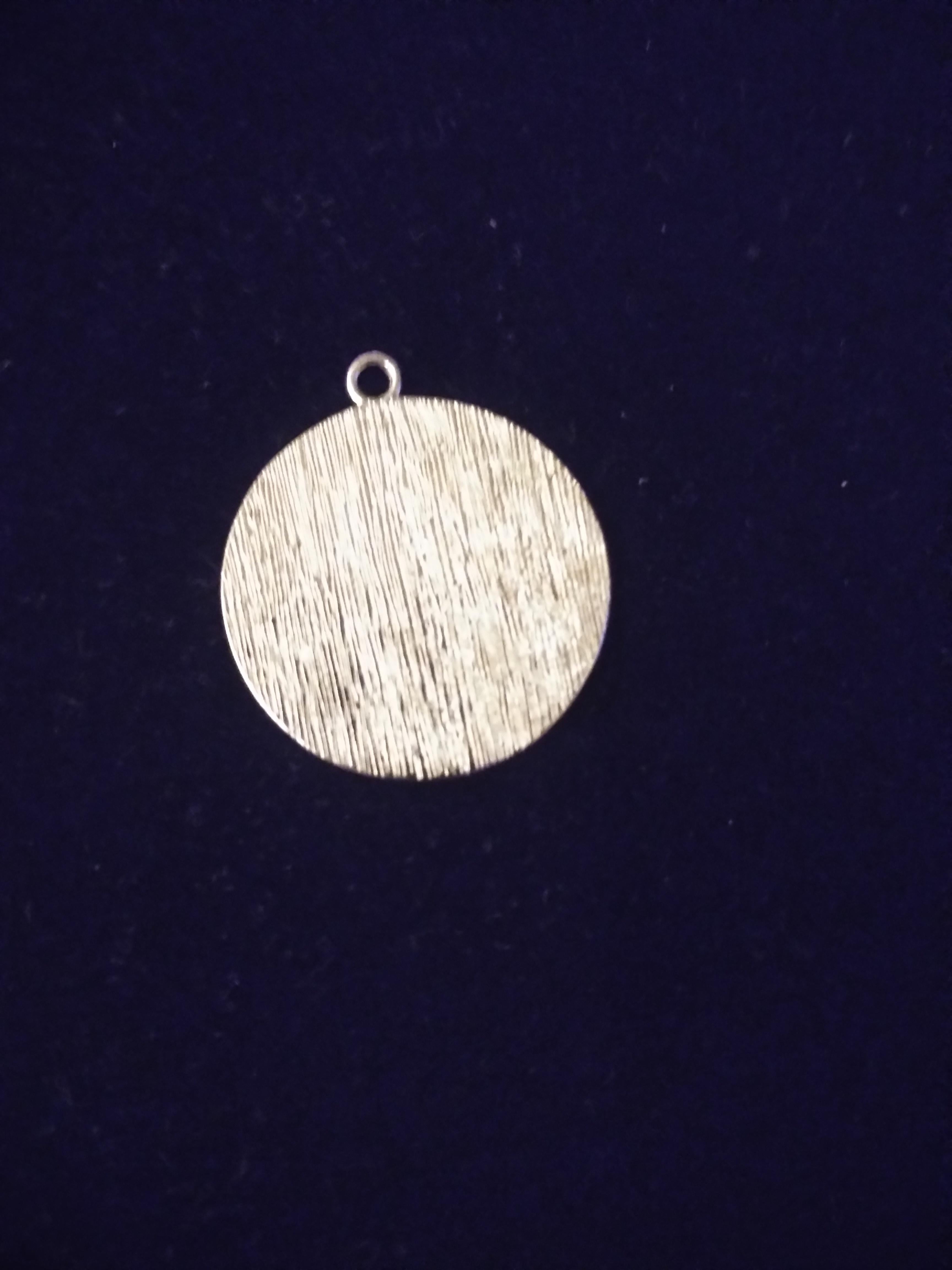 Sterling Silver Sun Dial Dual Disc Pendant For Sale at 1stDibs