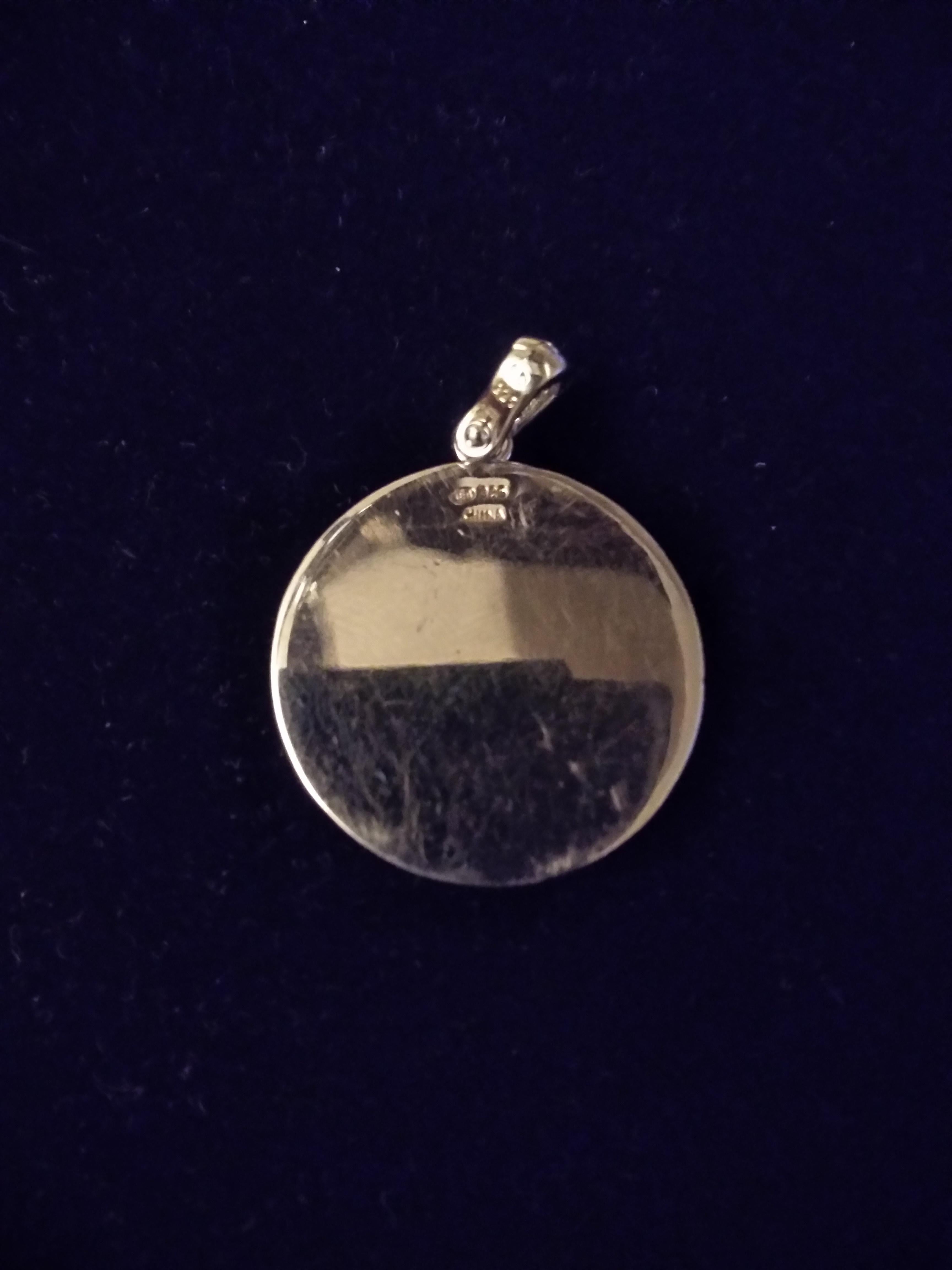 Sterling Silver Sun Dial Dual Disc Pendant For Sale at 1stDibs