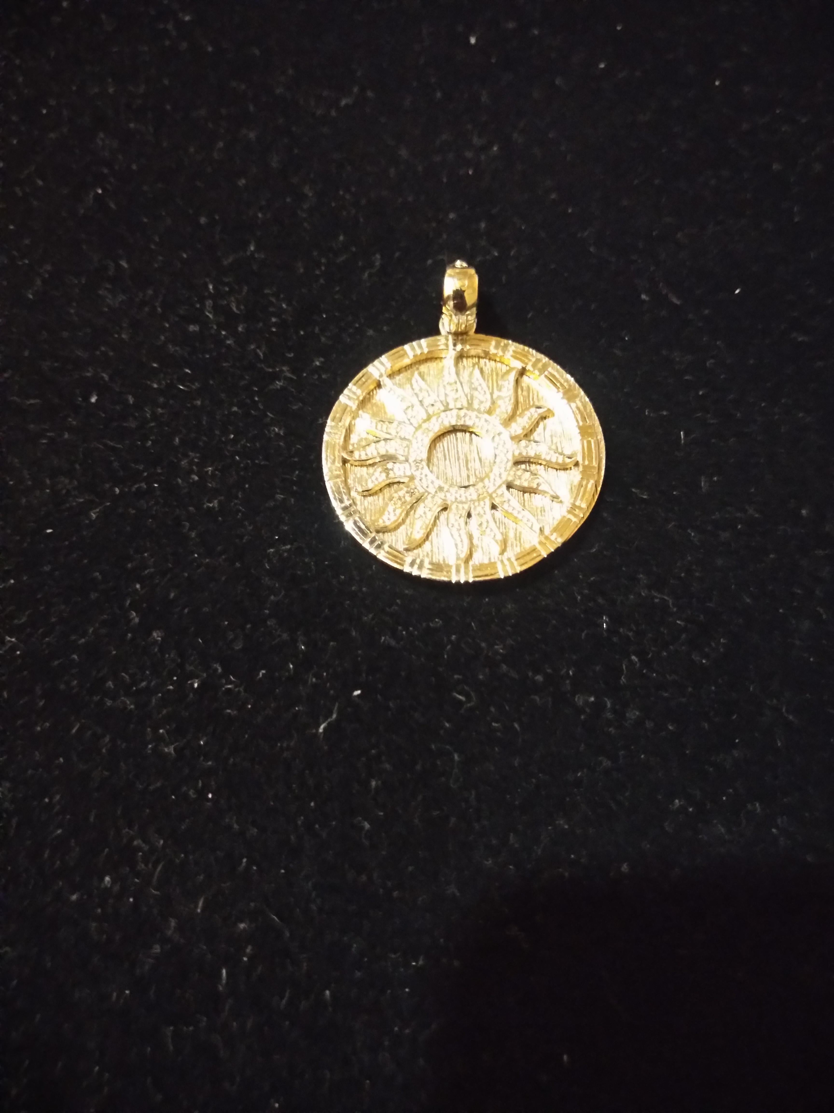 Sterling Silver Sun Dial Dual Disc Pendant For Sale at 1stDibs