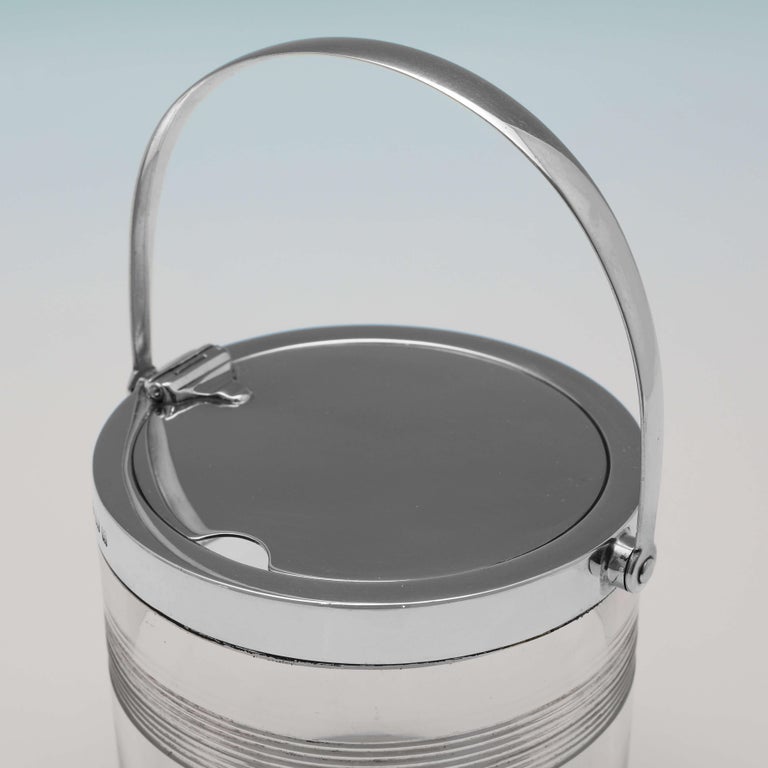 Stylish Swing Handled Antique Sterling Silver Jam Pot - Heath and ...