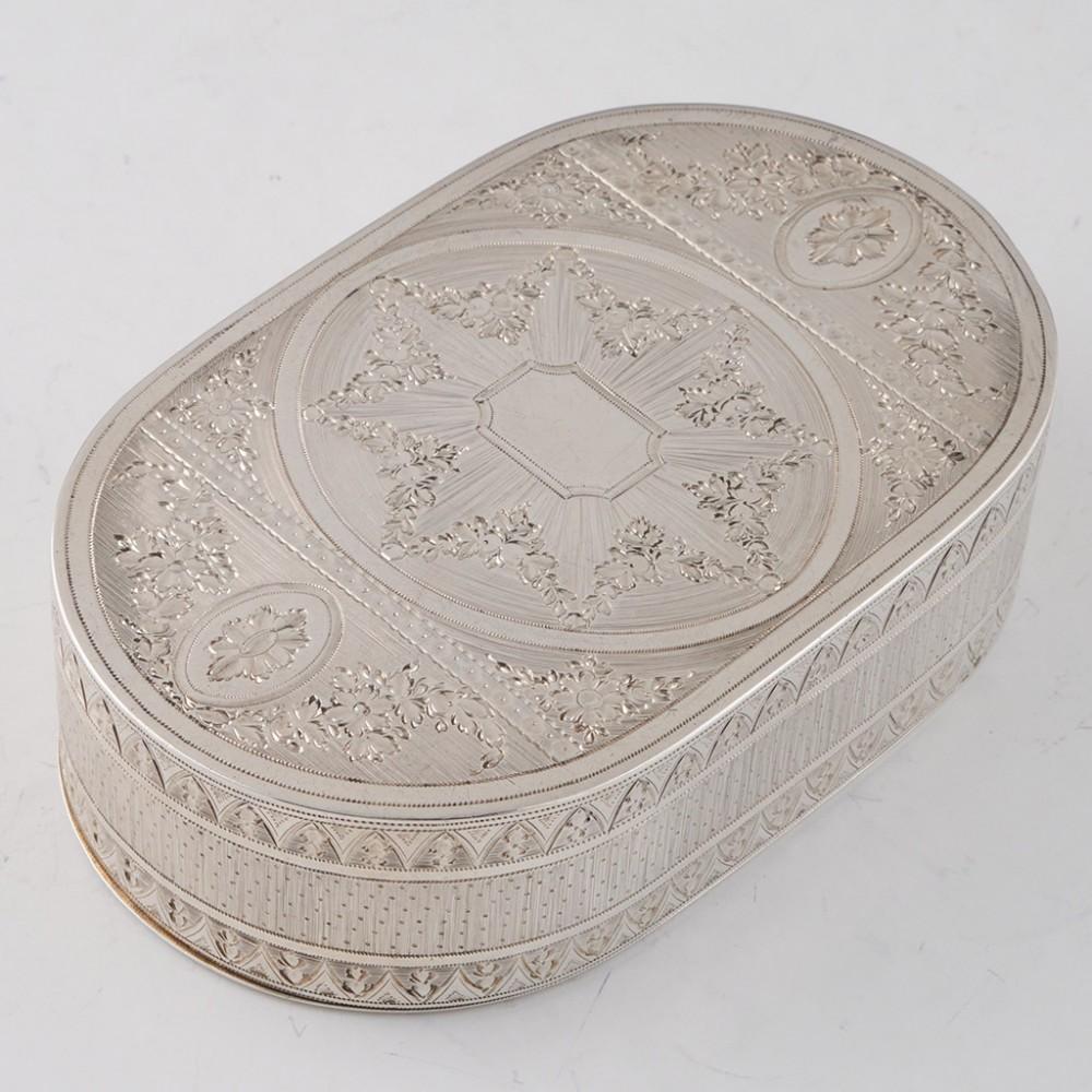 Sterling Silver Table Snuff Box Charles Hougham London 1792 at 1stDibs