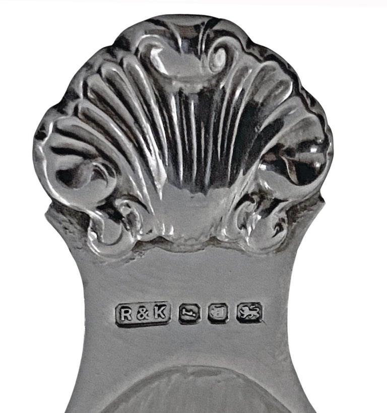 Sterling Silver Tea Caddy Spoon, London 1964 Richards and Knight For ...