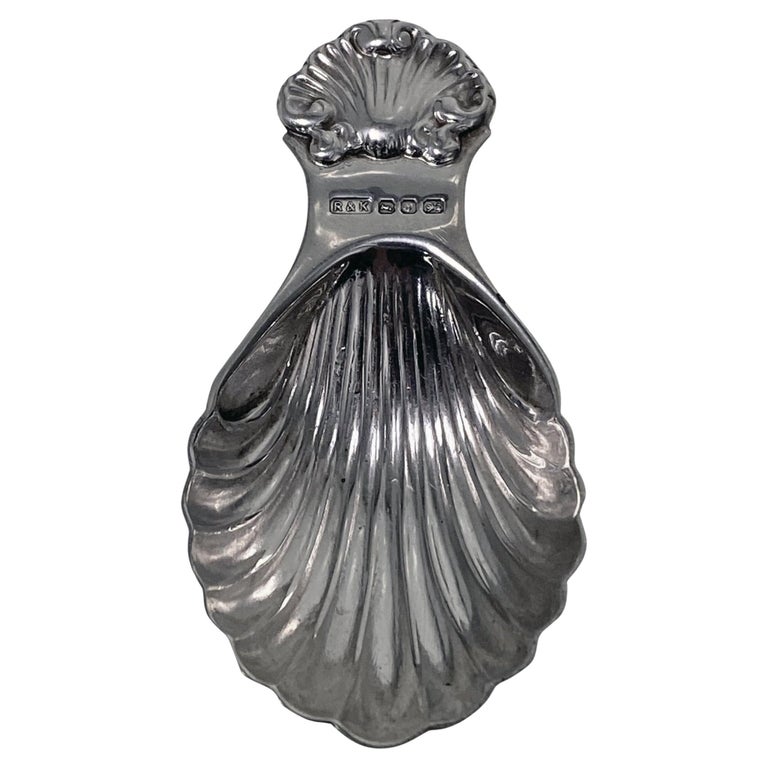 Sterling Silver Tea Caddy Spoon, London 1964 Richards and Knight For ...