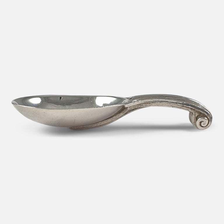 Sterling Silver Tea Caddy Spoon, Omar Ramsden, 1927 For Sale at 1stDibs