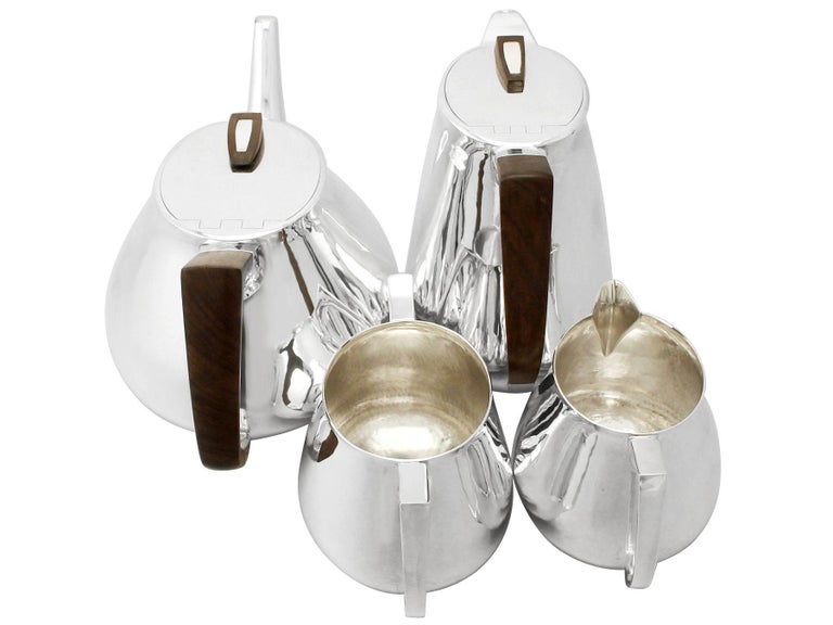 Sterling Silver Tea / Coffee Service with Tray, Design Style For Sale ...