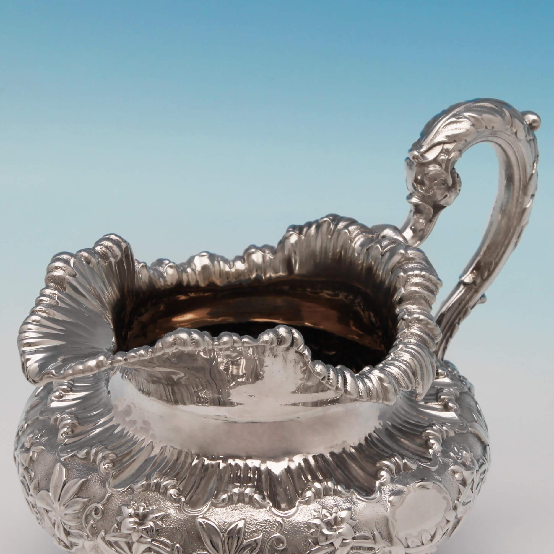 William IV Antique Sterling Silver Three-Piece 'Coral' Tea Set by ...