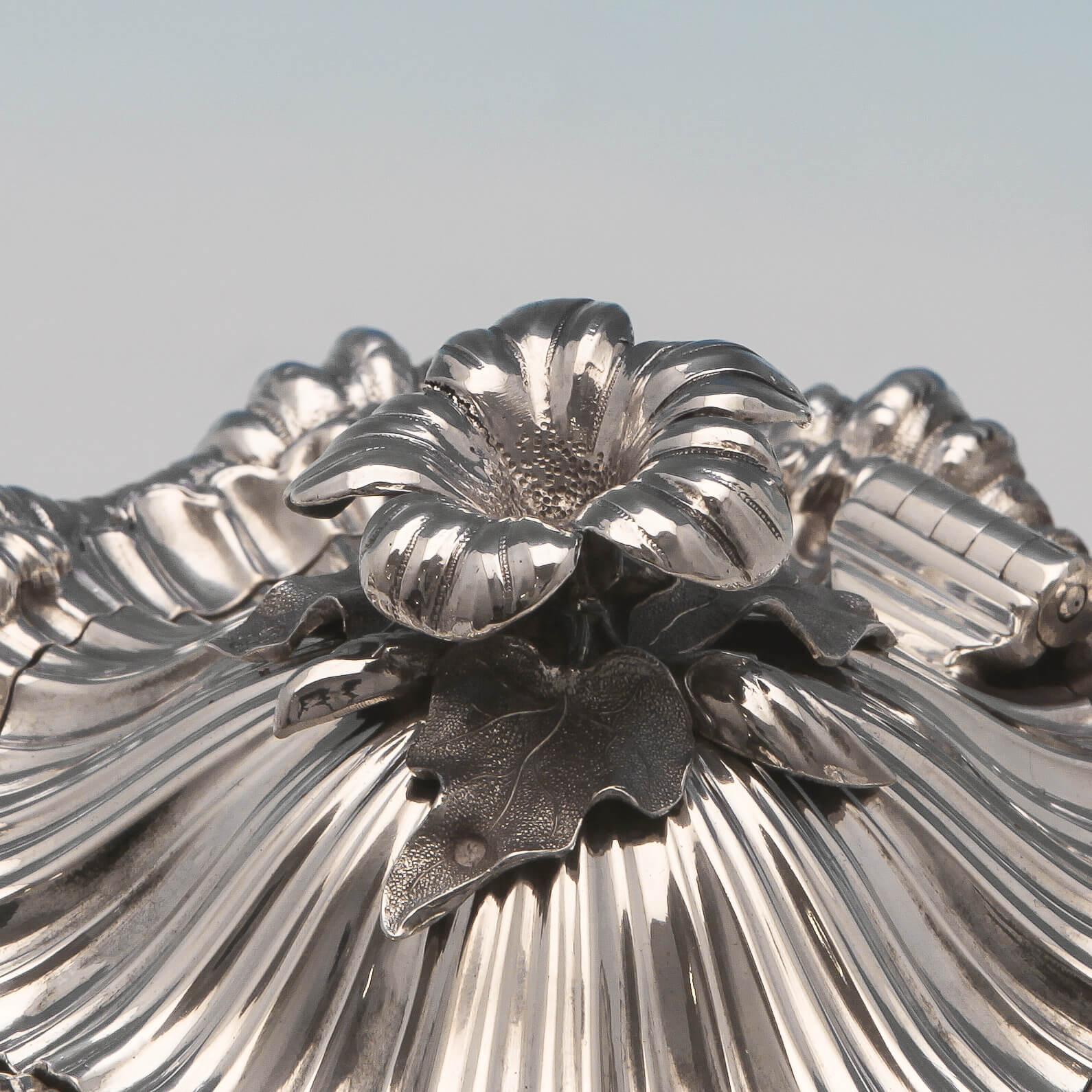 William IV Antique Sterling Silver Three-Piece 'Coral' Tea Set by ...