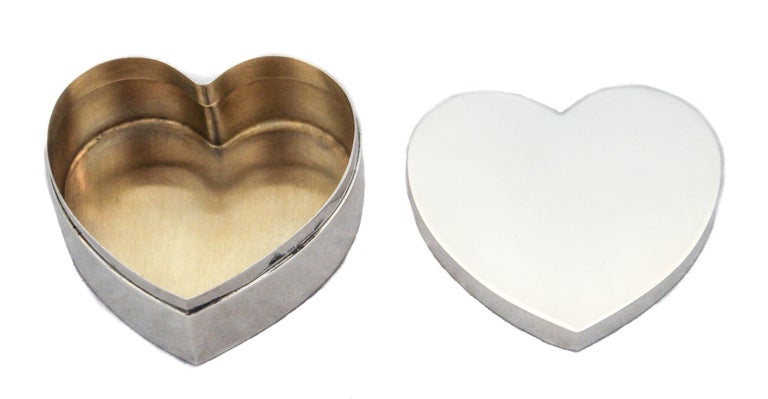 Sterling Silver Tiffany Mid-Century Heart Box at 1stDibs