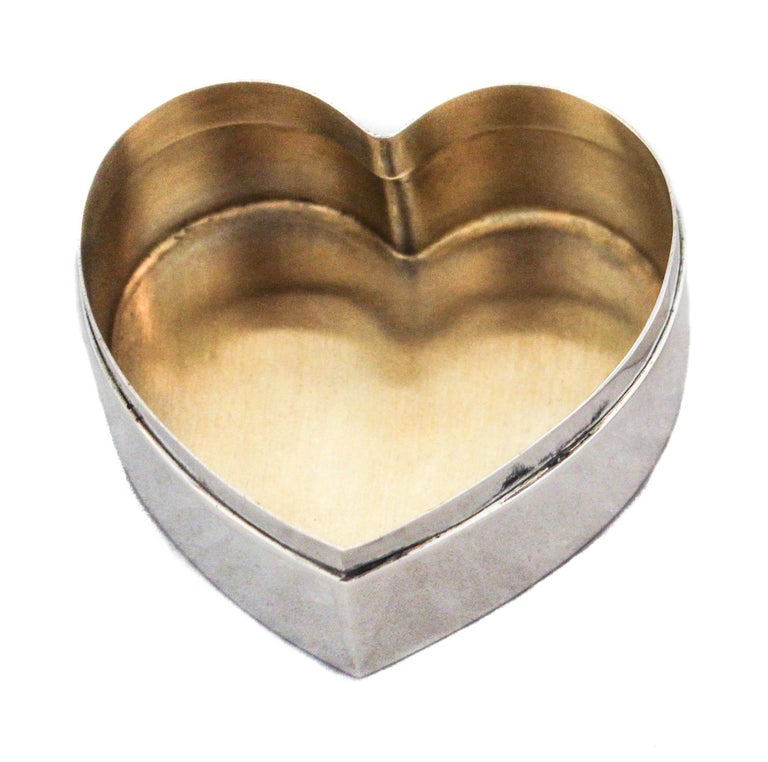 Sterling Silver Tiffany Mid-Century Heart Box at 1stDibs