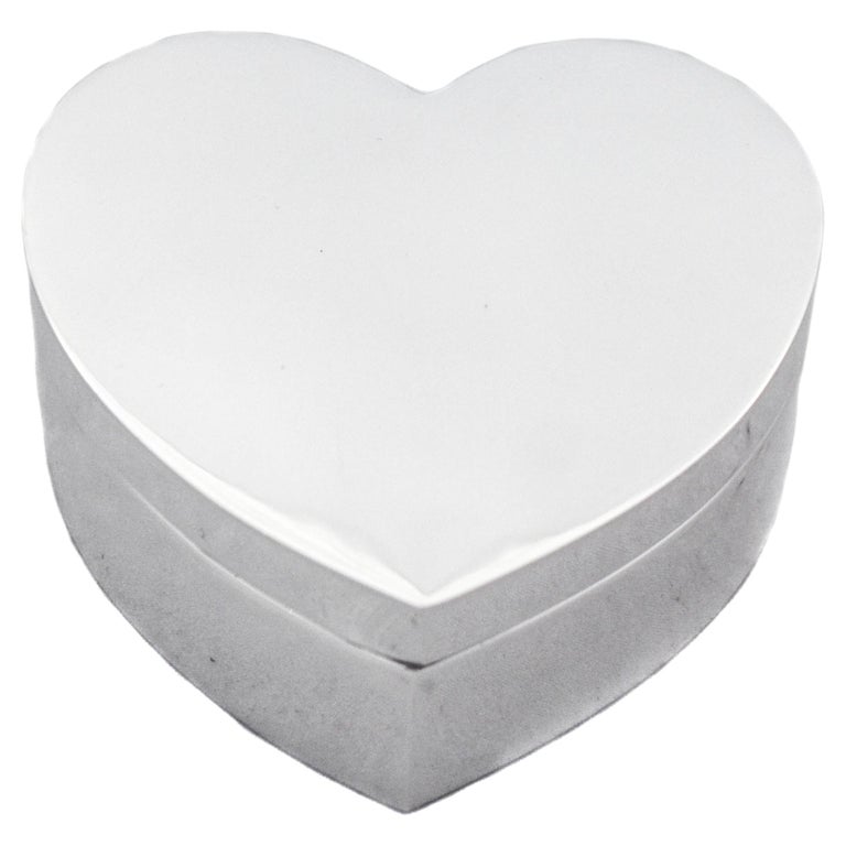 Sterling Silver Tiffany Mid-Century Heart Box at 1stDibs