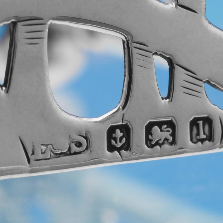 Edwardian Novelty Sterling Silver Cat Toast Rack by Levi and Salaman in ...