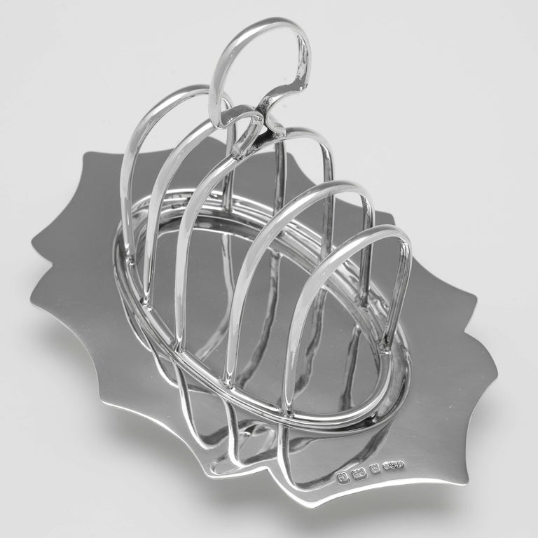 Stylish Edwardian Antique Sterling Silver Toast Rack - Elkington - 1902 ...