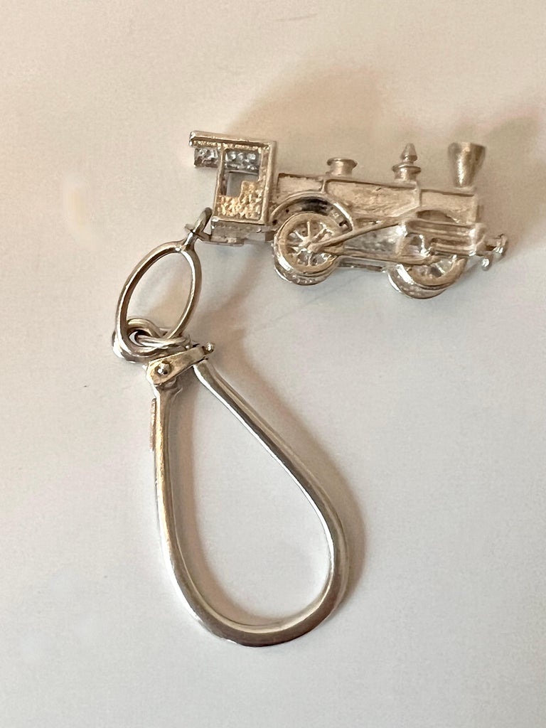Sterling Silver Train Keychain For Sale at 1stDibs