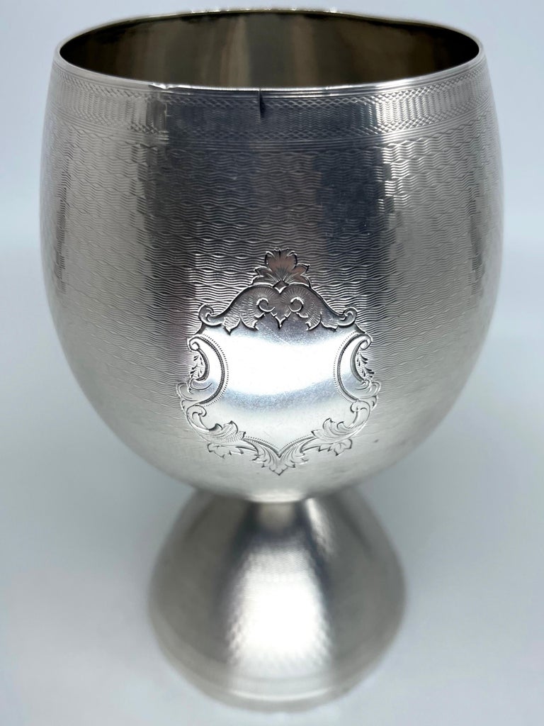 Sterling Silver Traveling Campaign Egg Chalice For Sale at 1stDibs