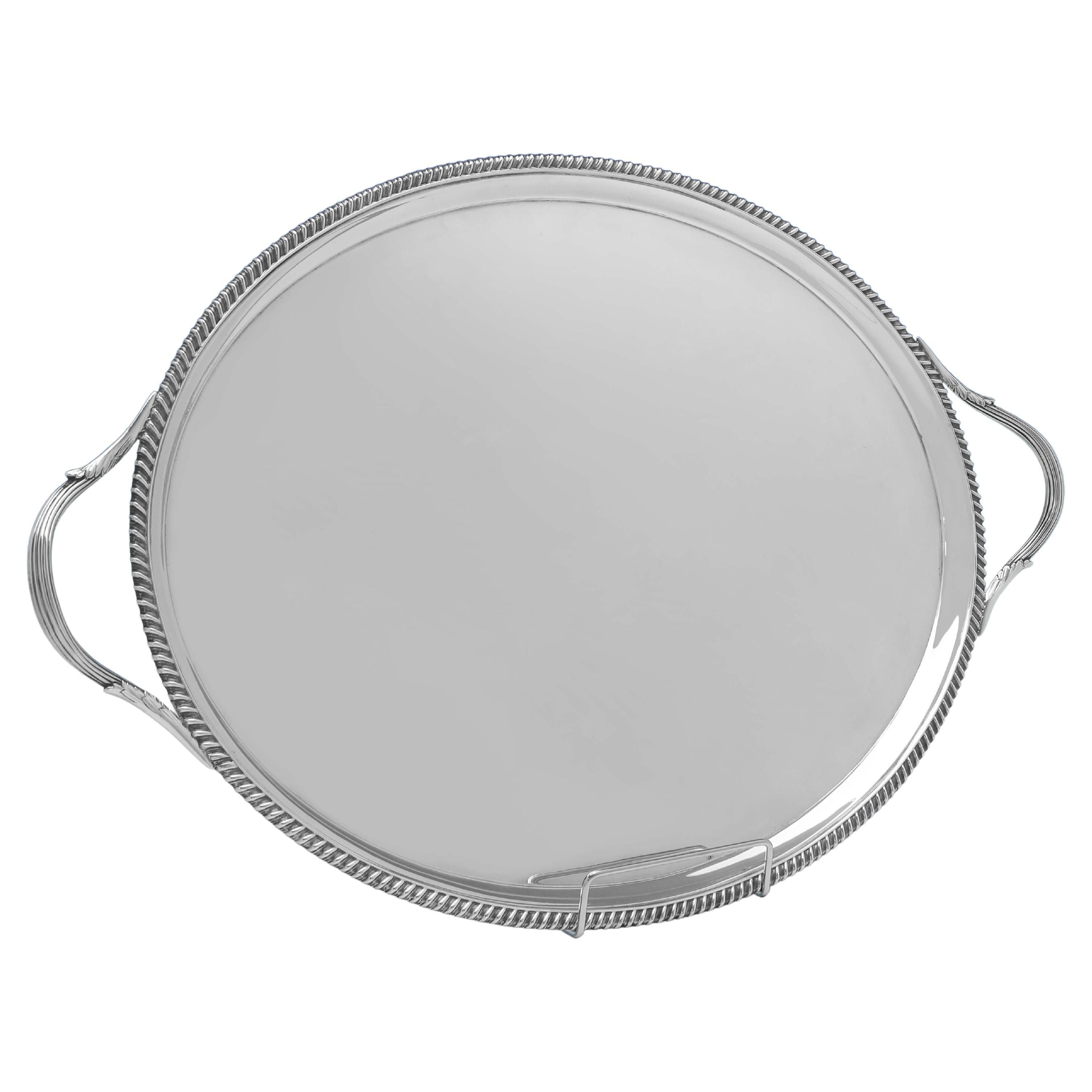 Durham Sterling Silver 5-Piece Tea Set and Tray with Gadroon Border ...