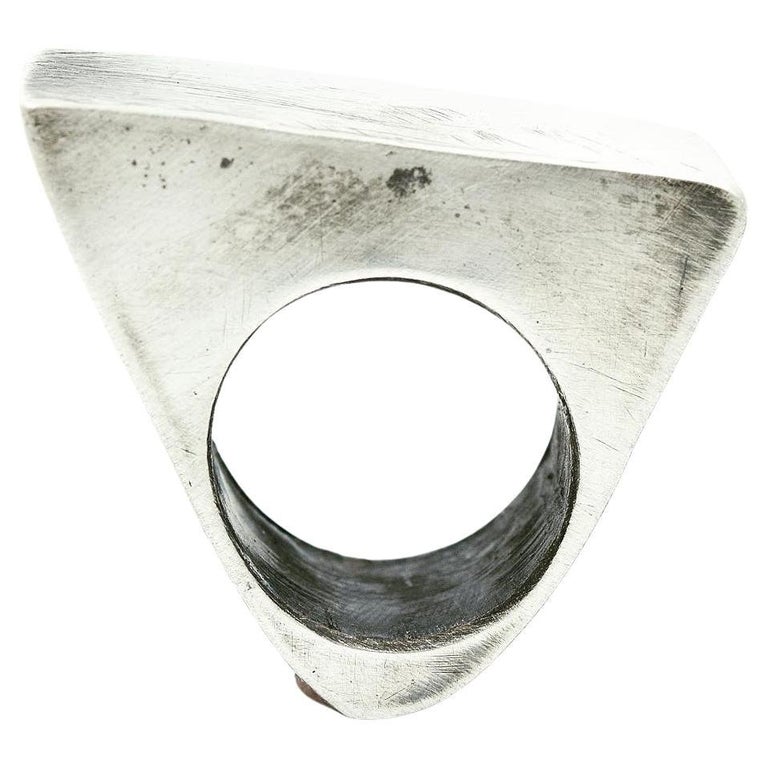Sterling Silver "Triangle" Ring For Sale at 1stDibs