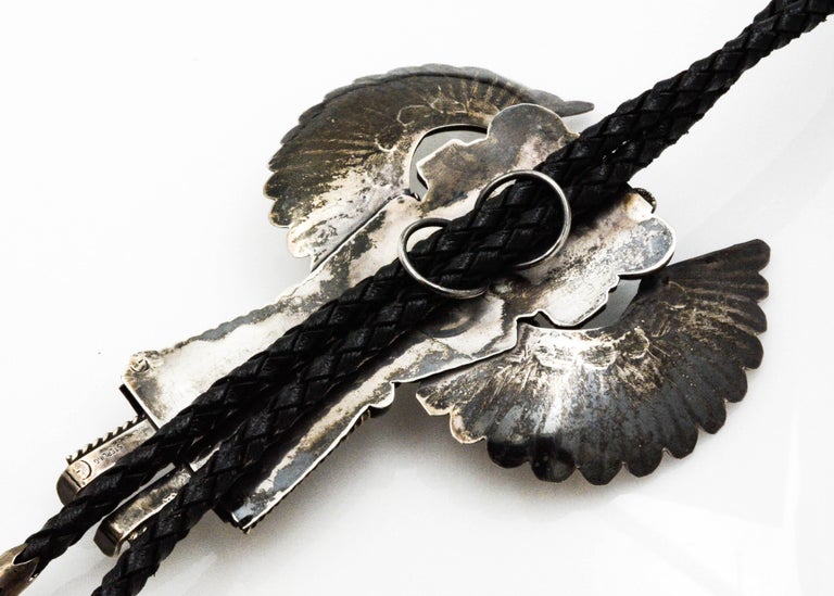 Sterling Silver Turquoise Eagle Kachina Bolo at 1stDibs